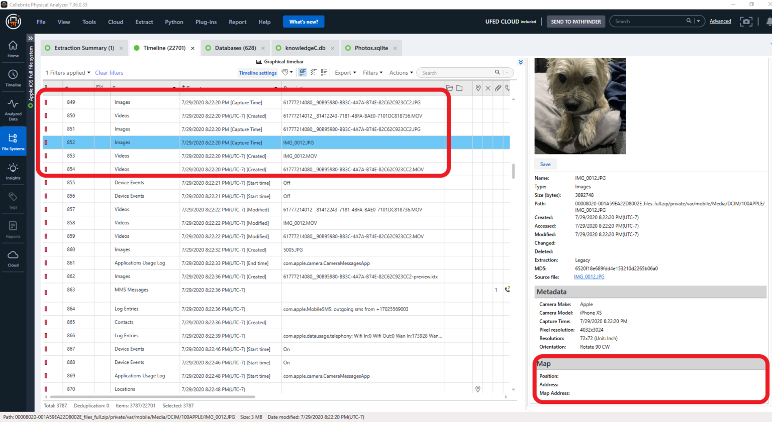 Using Photos.sqlite to show the relationships between photos and the ...