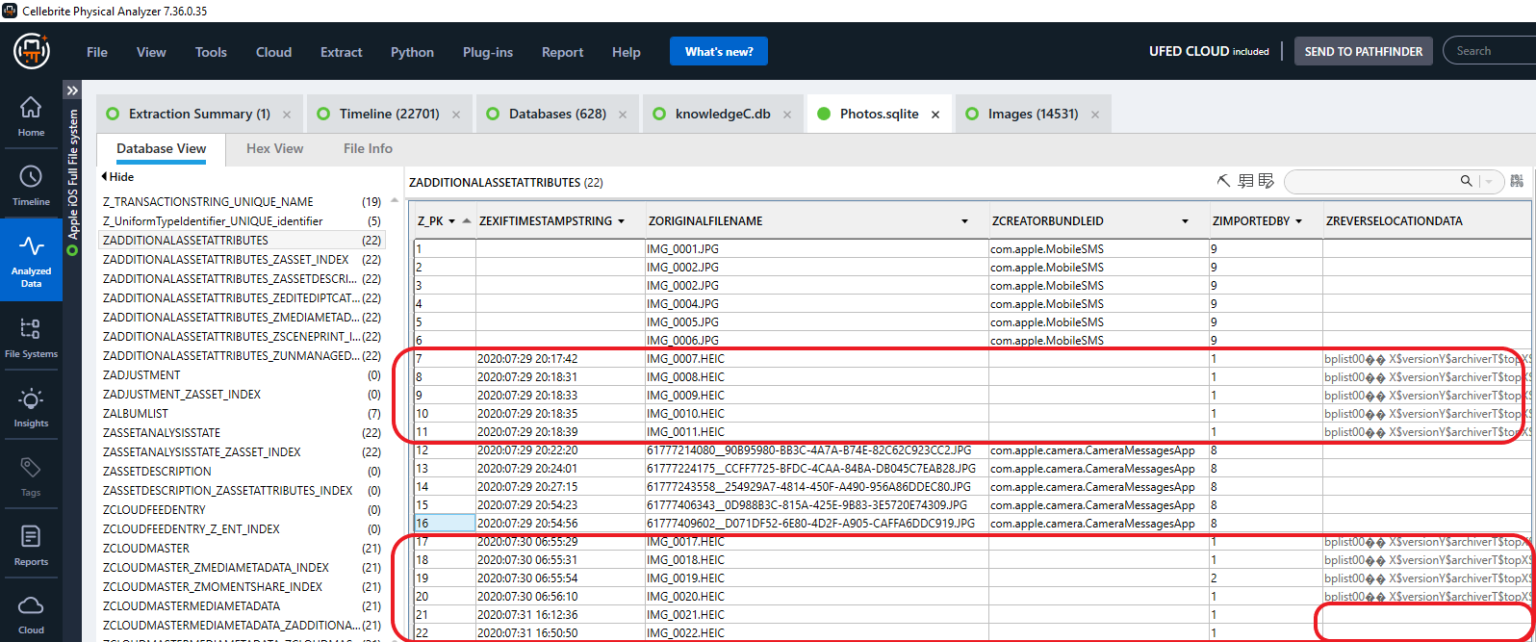 Using Photos.sqlite to show the relationships between photos and the ...